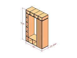 107x56 Inch DIY MDF Storage Unit with Shelves, Cabinet, and Bench ...