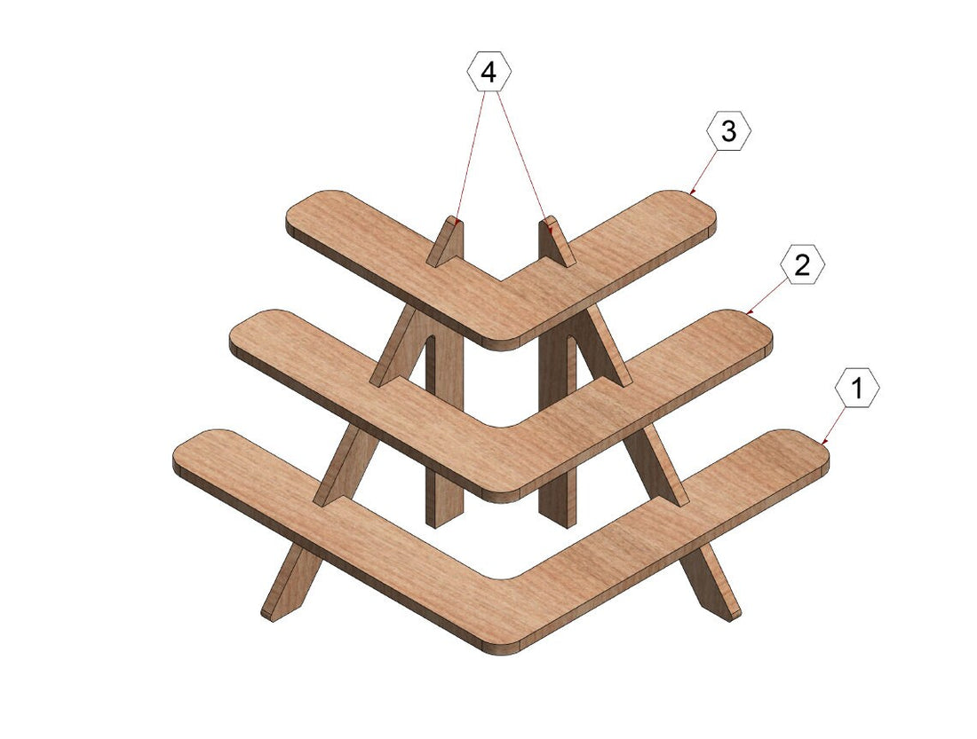 Diy plans for portable 3 tiered display stand, easy and affordable cor ...